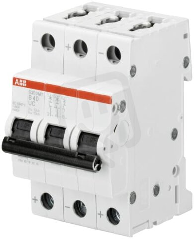ABB S203MT-C50UC jistič 3F 50 A char. C 10kA 440V AC/DC pro kolejová ...