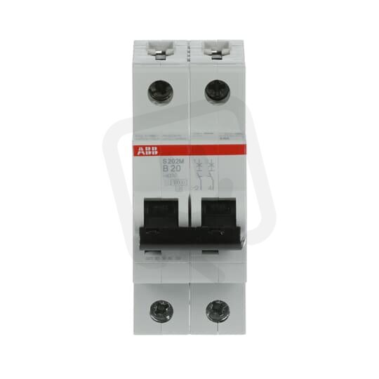 S202M-B20 2F jistič 20 A char. B 10kA ABB 2CDS272001R0205
