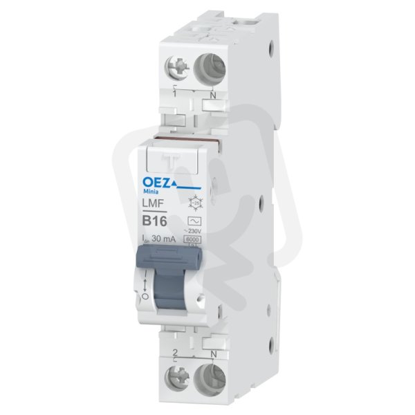 LMF-16B-1N-030AC Proudový chránič s jističem 16A char.B 30mA 1+N 1M 6kA ...